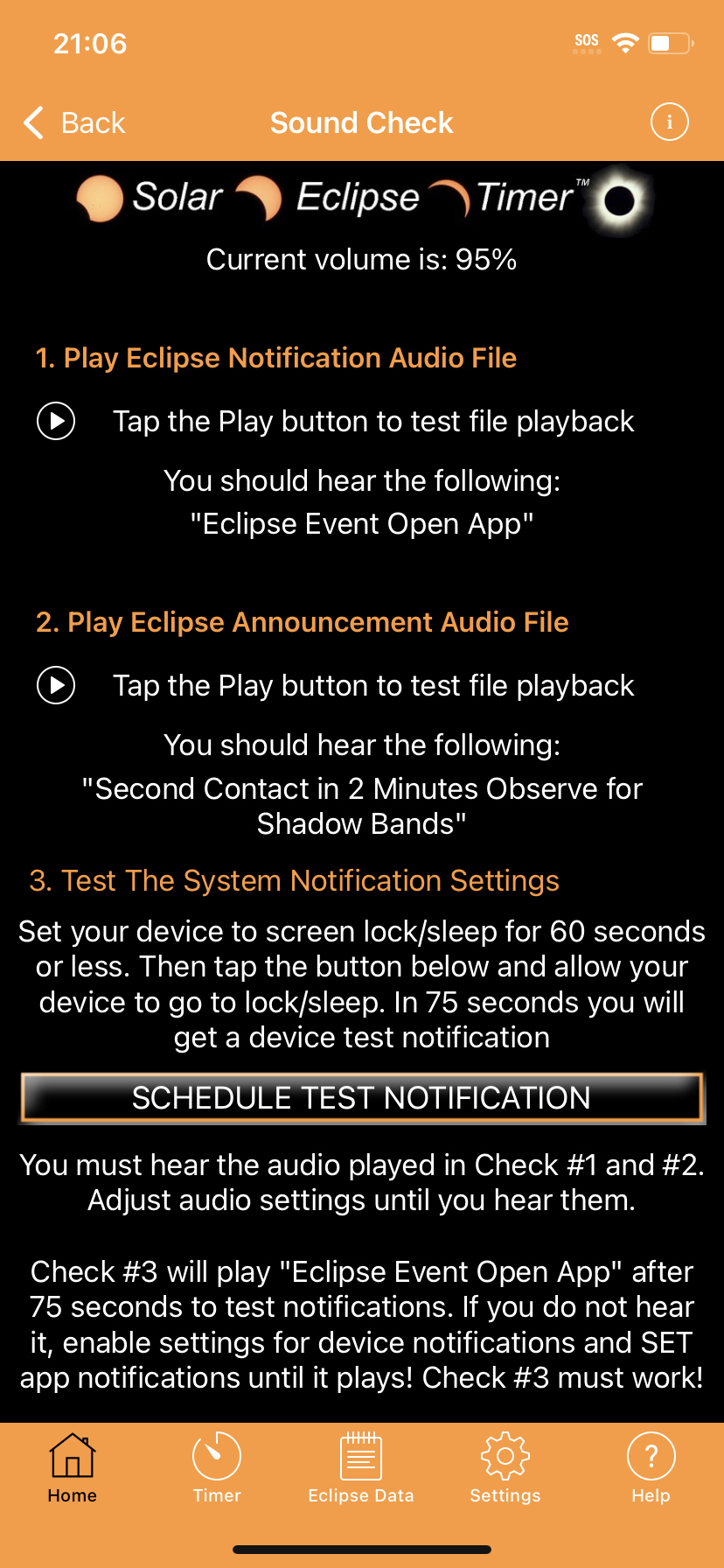 Solar Eclipse Timer App
